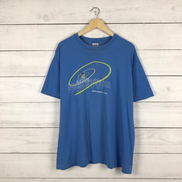 Vintage | Shirts | Vintage 99s Zd Net Computer Tshirt | Poshmark